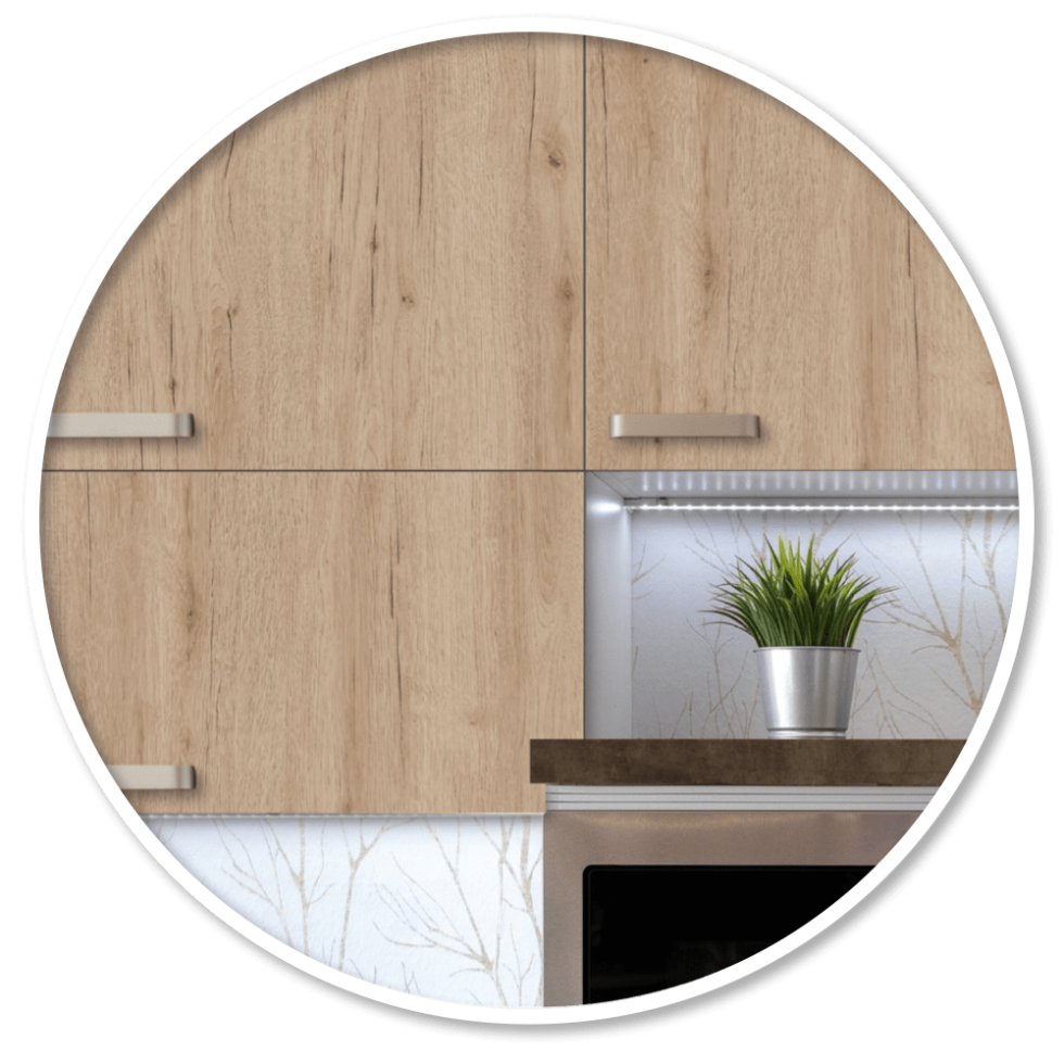 Façade et Porte Cuisine Bois Clair Wood-Sand | CEKONAY